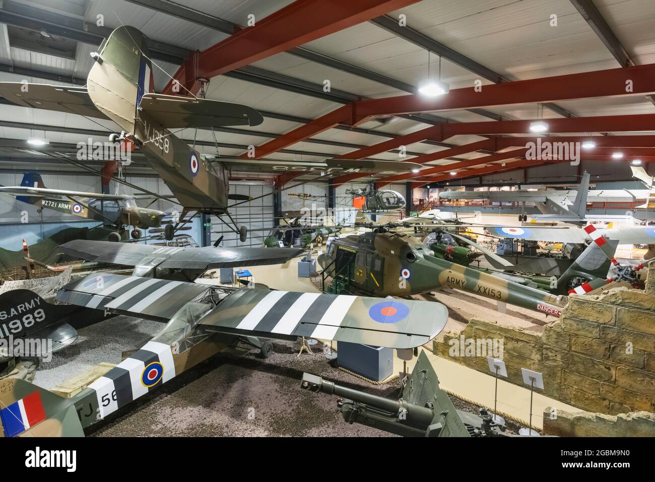 England, Hampshire, Andover, Andover Army Flying Museum, Interior View ...