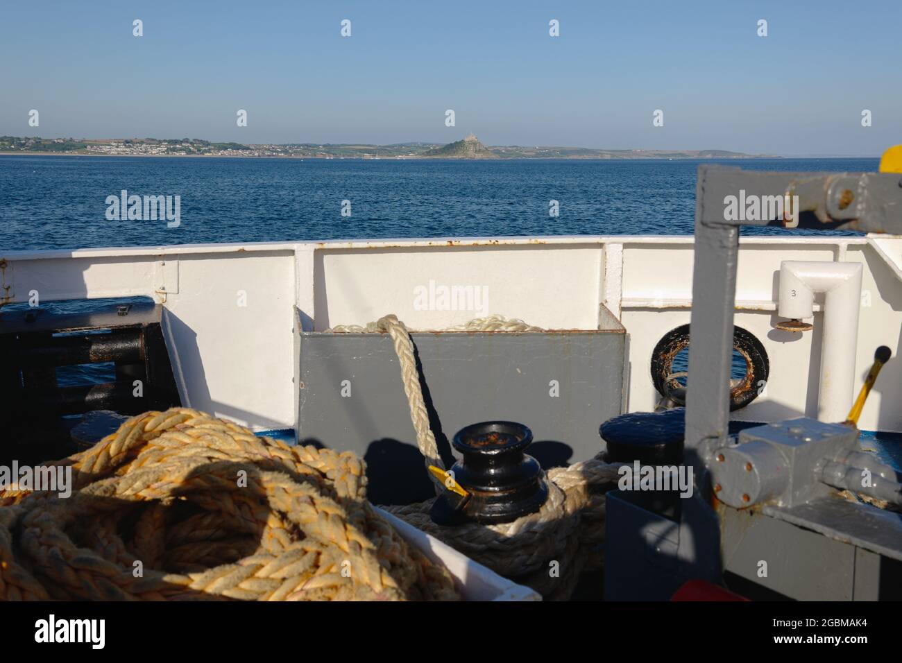 On board the Scillonian III ferry between the Isles of Scilly and ...