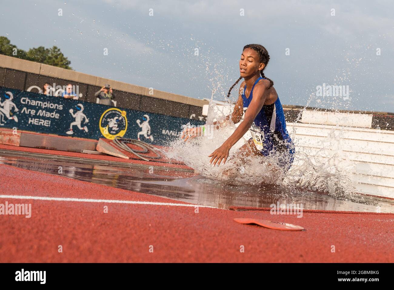 August 4, 2021: Christian Sanders competes in the Girls 2000 Meter ...