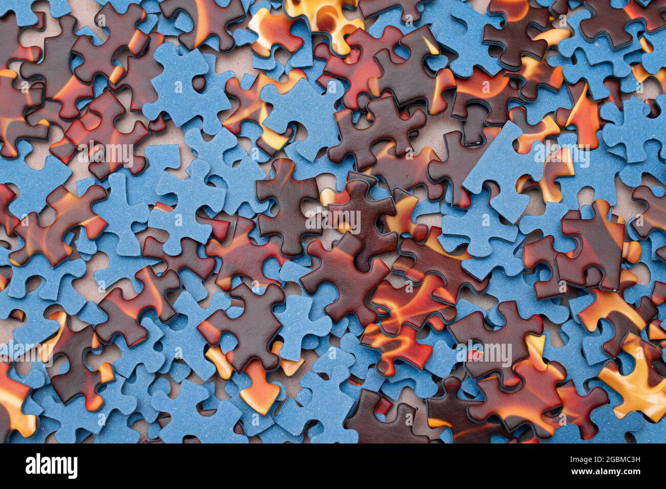 Top View of Mixed Peaces of a Jigsaw Puzzle - Texture Background Stock ...