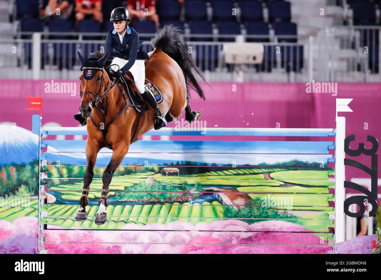 Tokyo, Japan. 4th Aug, 2021. Sweden's MALIN BARYARD-JOHNSSON riding ...
