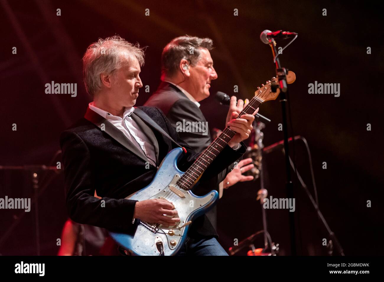Tony Hadley and guitarist of band The Fabulous TH Band at Fantasia ...