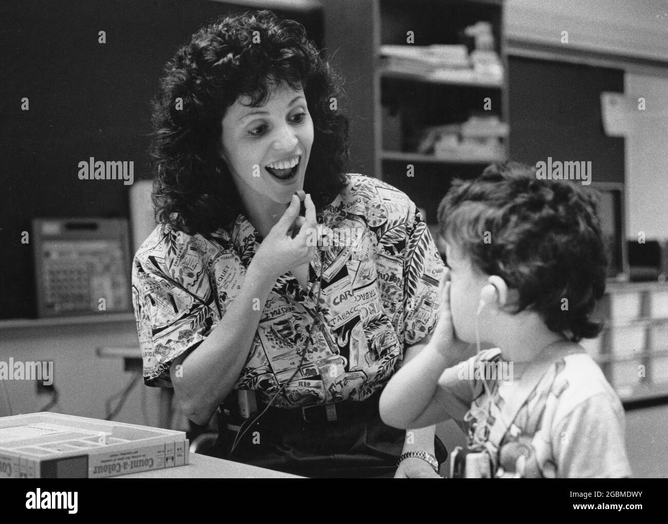 Deaf teacher deaf student Black and White Stock Photos & Images - Alamy