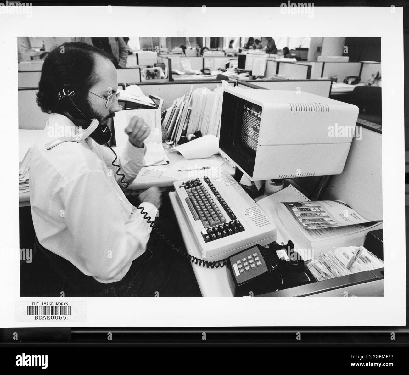 Austin, Texas USA, circa1983: Newsroom at the Austin American-Statesman ...