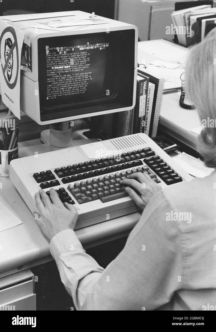 Austin, Texas USA, circa1983: Newsroom at the Austin American-Statesman ...