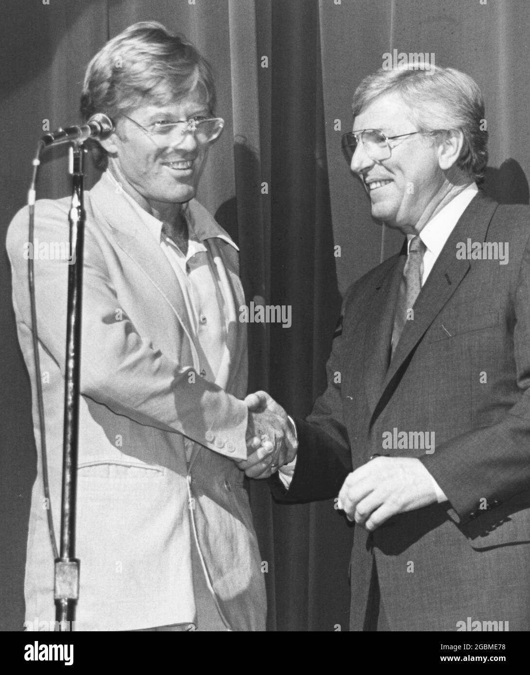 Theater actor with microphone Black and White Stock Photos & Images - Alamy
