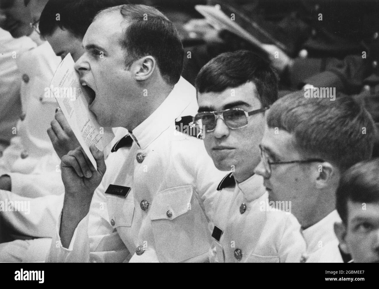 College Station Texas USA, circa 1978: College student cheers for ...