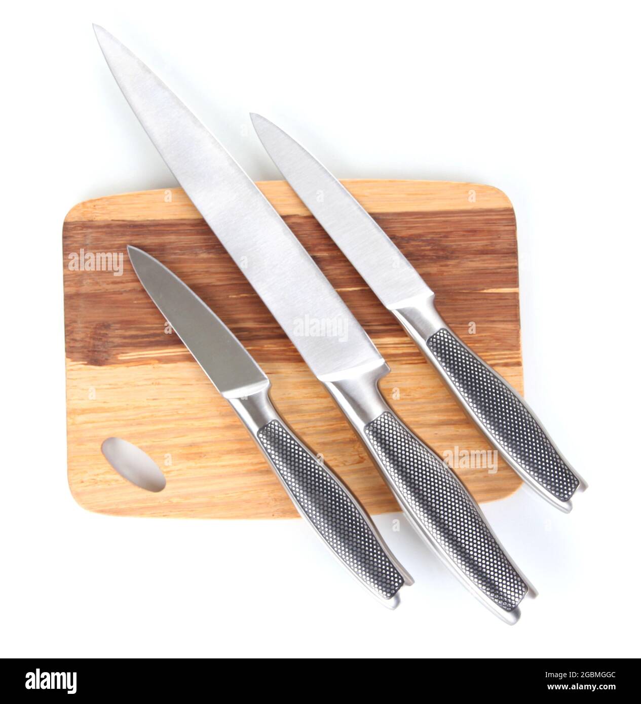 Set of knives isolated on white Stock Photo - Alamy