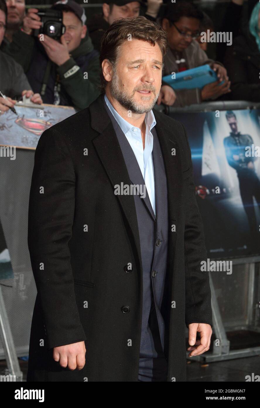 London, UK. Russell Crowe at UK Premiere of 'Man Of Steel' at the ...