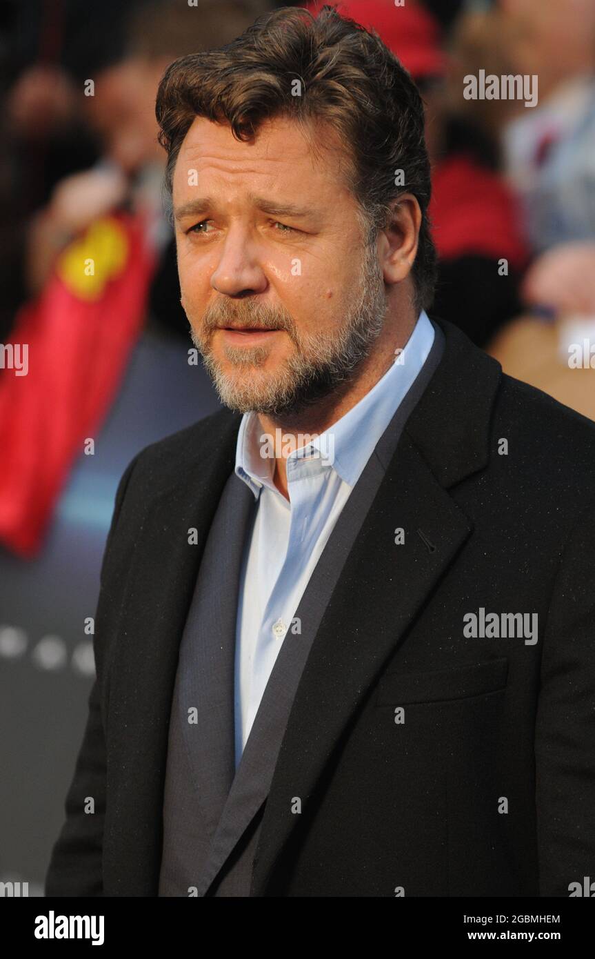 London, UK. Russell Crowe at UK Premiere of 'Man Of Steel' at the ...