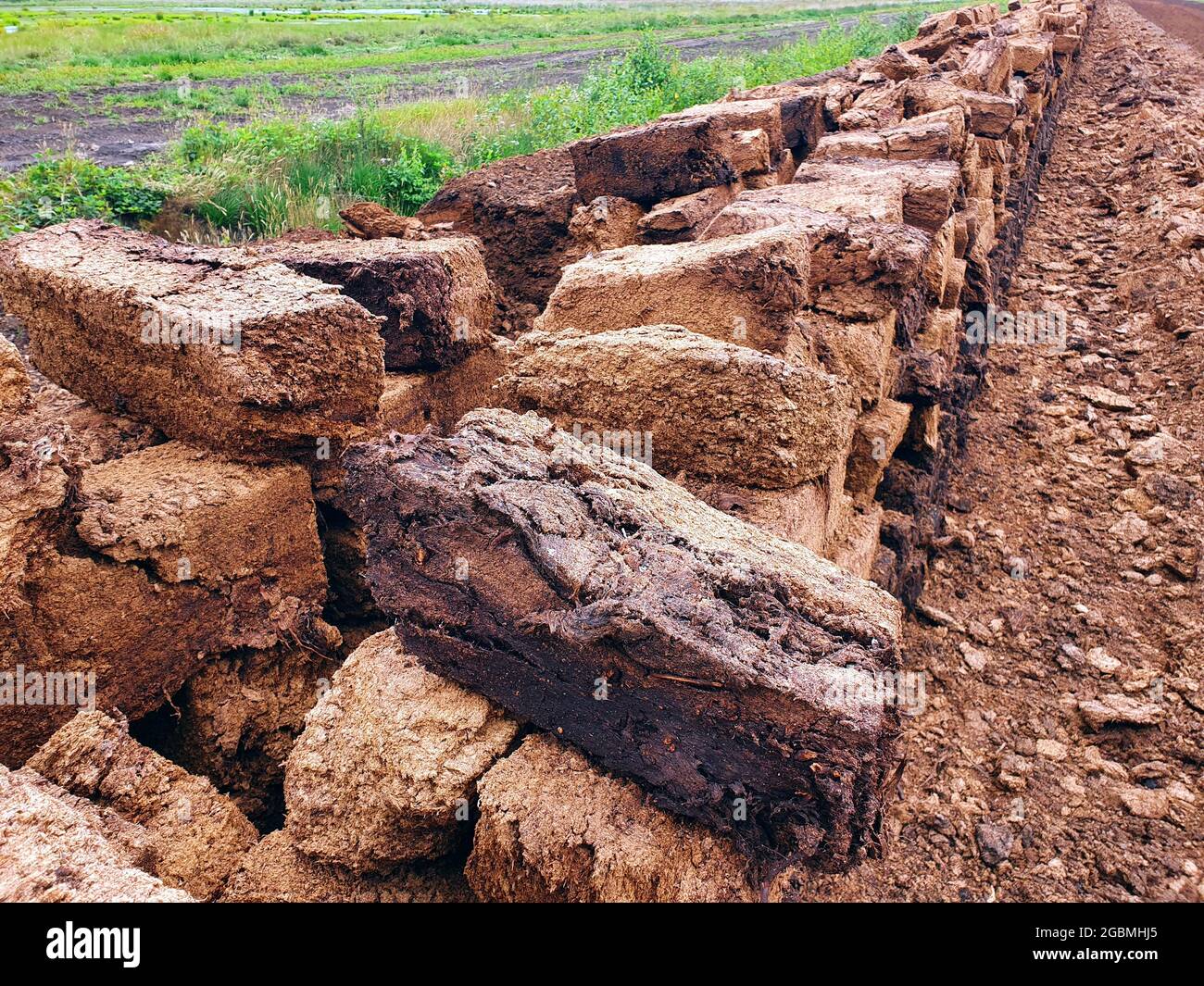 Stacked peat blocks hi-res stock photography and images - Alamy