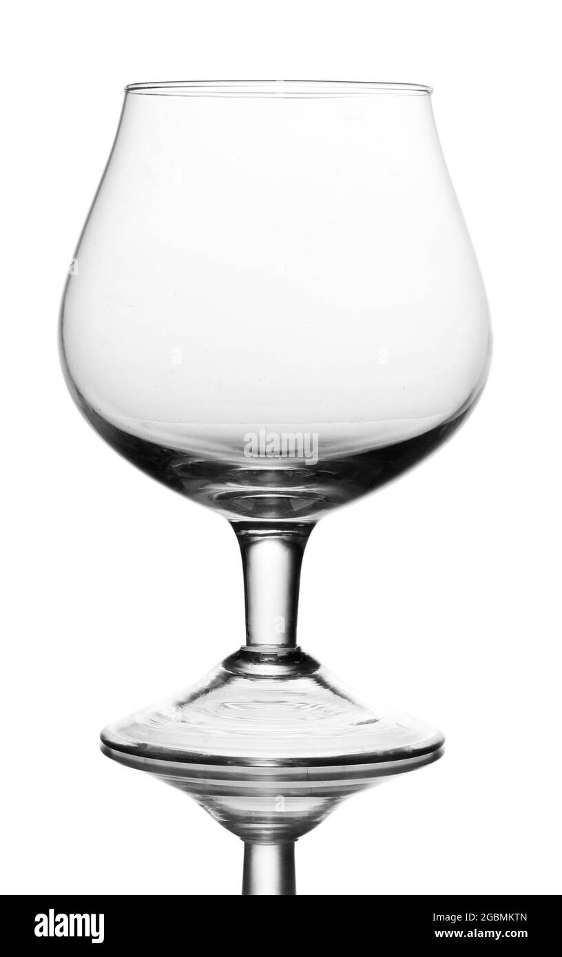 Empty glass isolated on white Stock Photo - Alamy