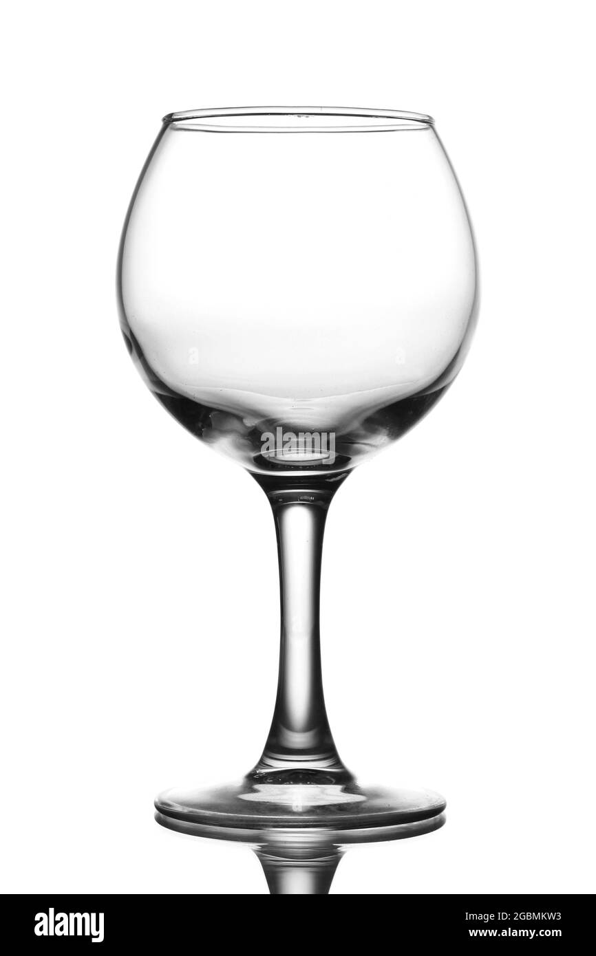 Empty glass isolated on white Stock Photo - Alamy