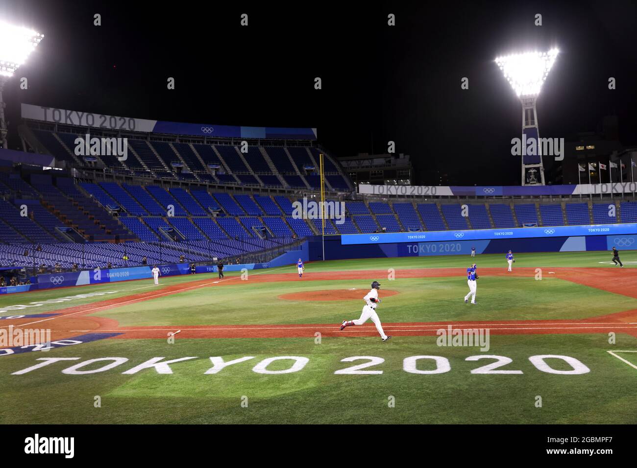 Kanagawa, Japan. 4th Aug, 2021. General view Baseball : Knockout stage ...