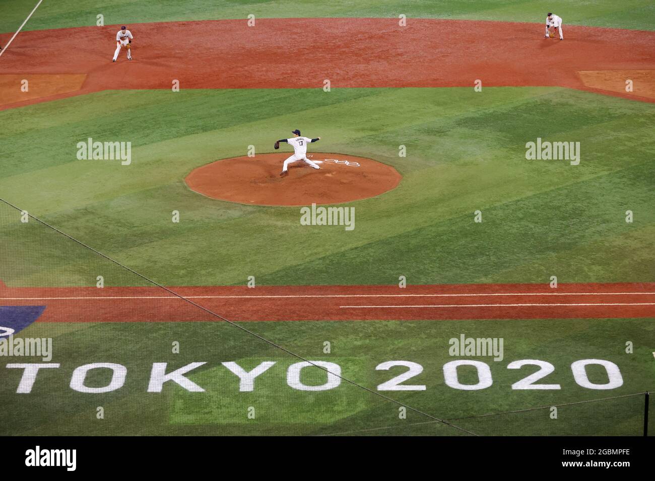 Kanagawa, Japan. 4th Aug, 2021. General view Baseball : Knockout stage ...