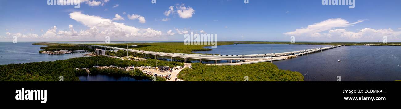 Florida Keys bridge and everglades nature landscape Stock Photo - Alamy