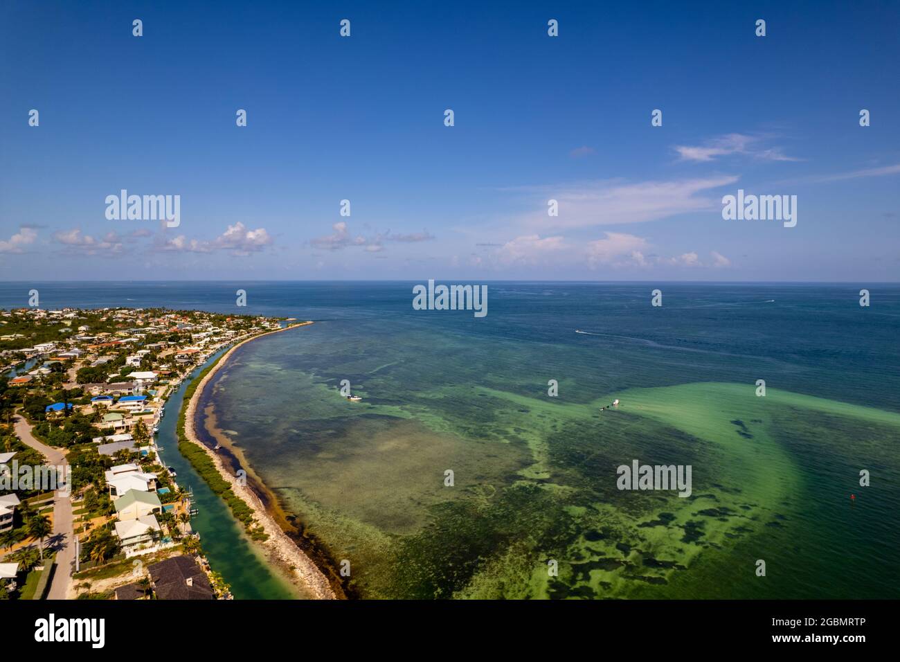 Aerial photo Duck Key Florida Stock Photo - Alamy