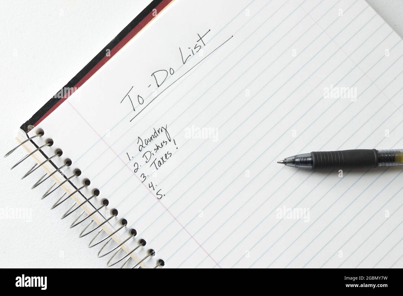 Notebook spiral full page hi-res stock photography and images - Alamy
