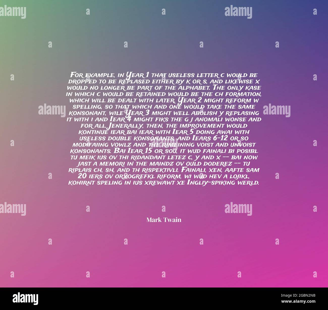 Colorful background with an inspirational quote written on it Stock ...