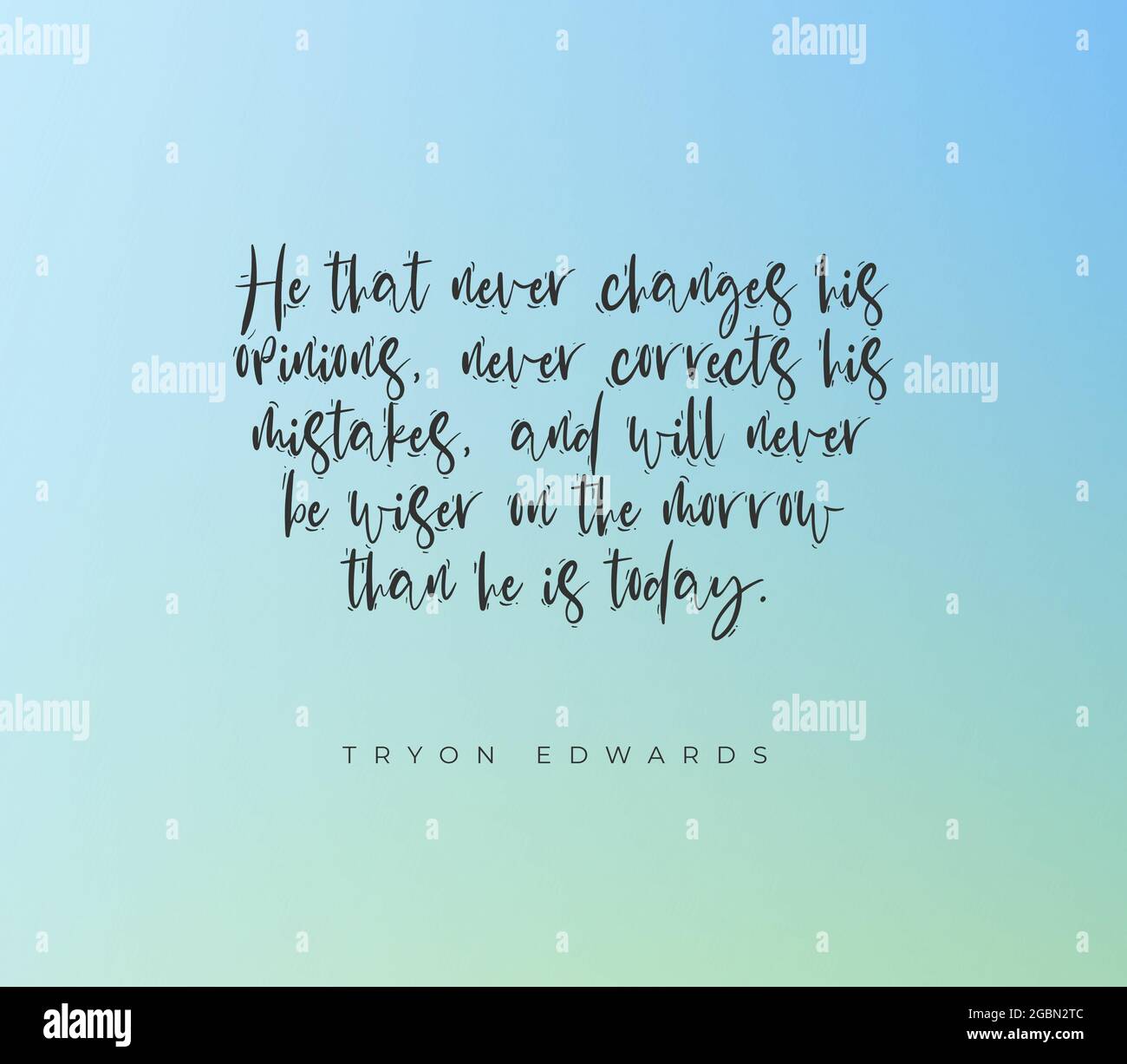 Inspirational motivation quote about correcting one's mistakes Stock ...