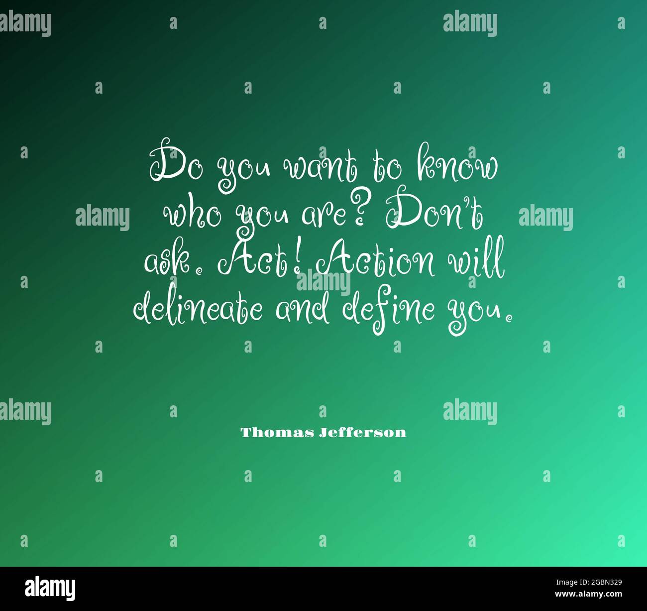 Inspiring quote about the importance of taking actions Stock Photo - Alamy