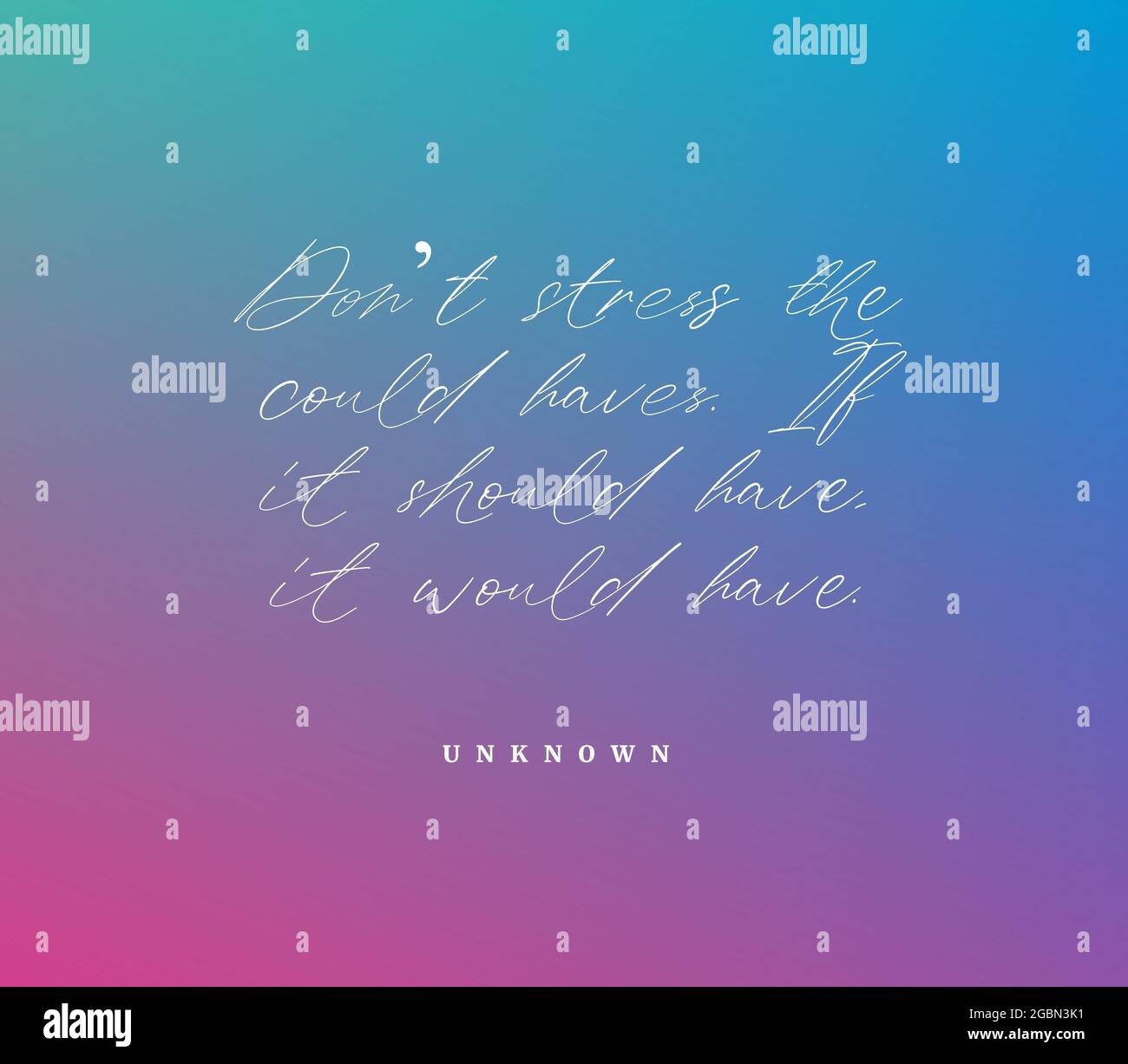 Colorful background with an inspirational quote written on it Stock ...