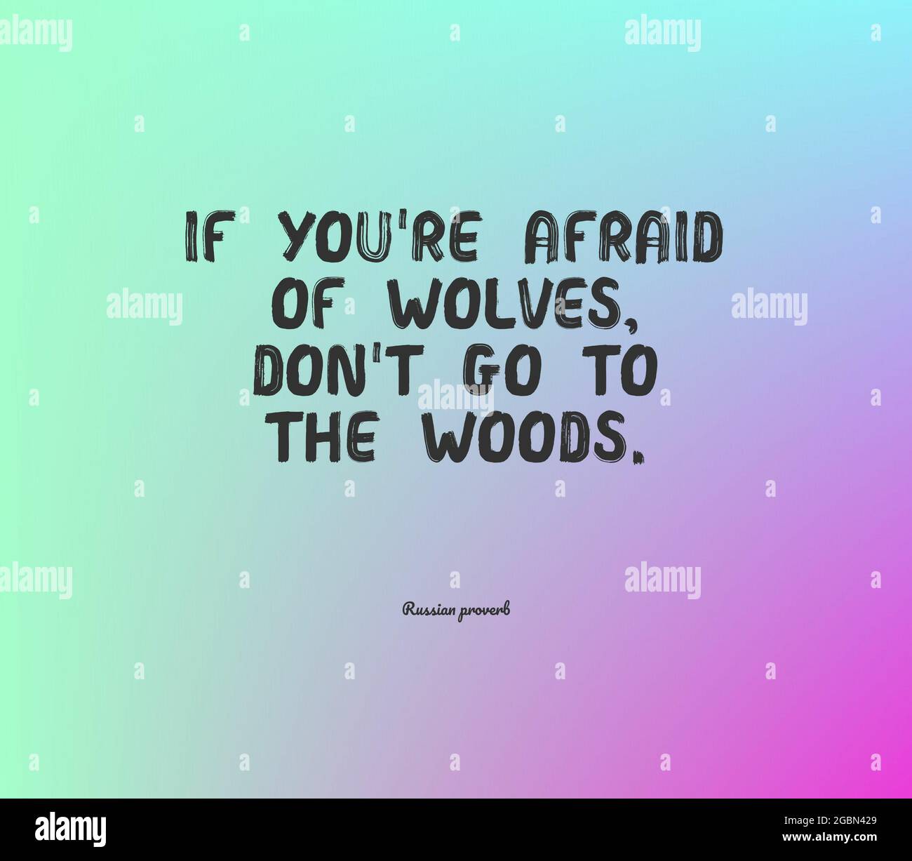 Colorful background with an inspirational quote written on it Stock ...