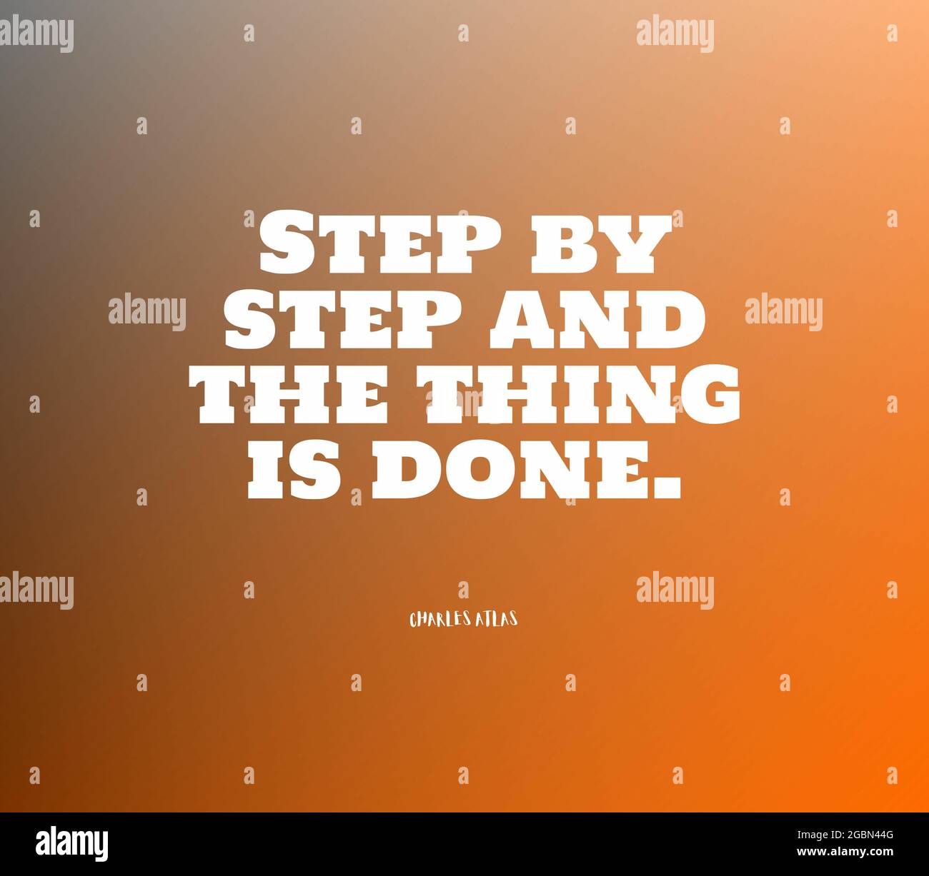 Inspirational motivation quote - Step by step and the thing is done ...