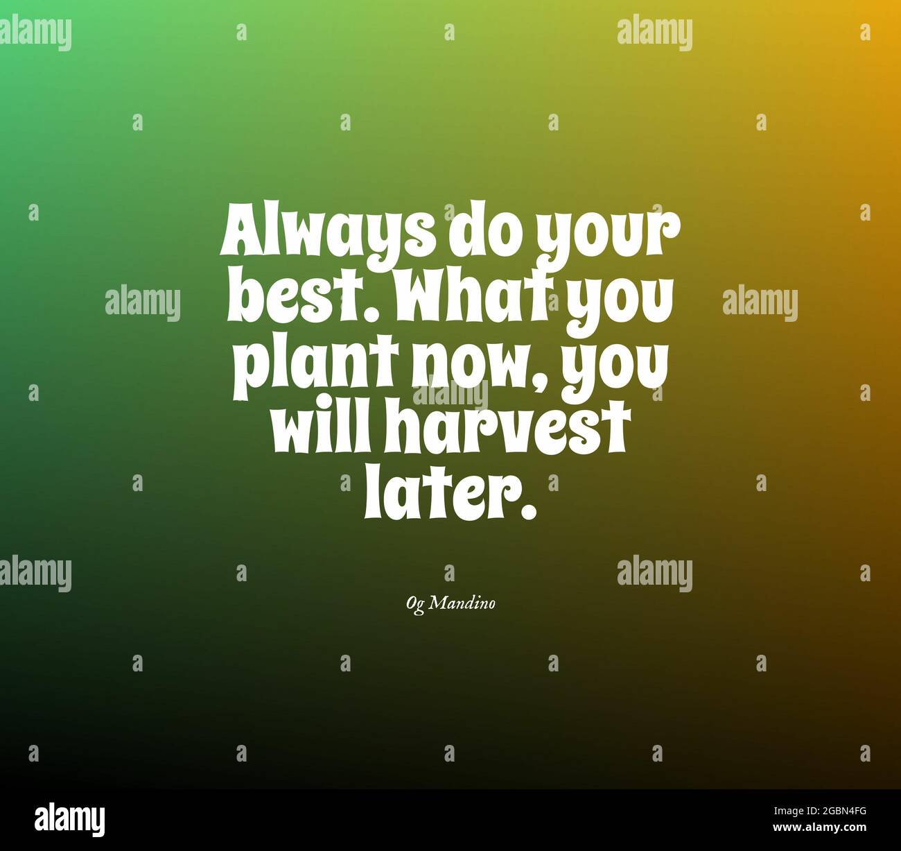 Inspirational motivation quote - Always do your best, what you plant ...