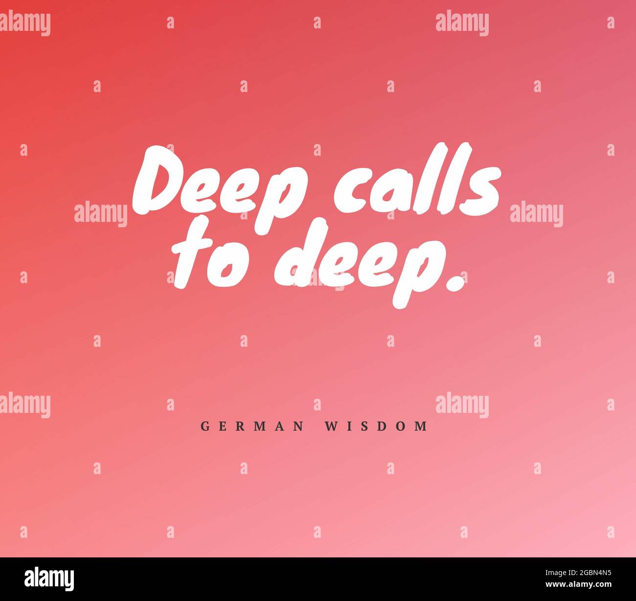 Red background with "Deep calls to deep." written on it Stock Photo - Alamy