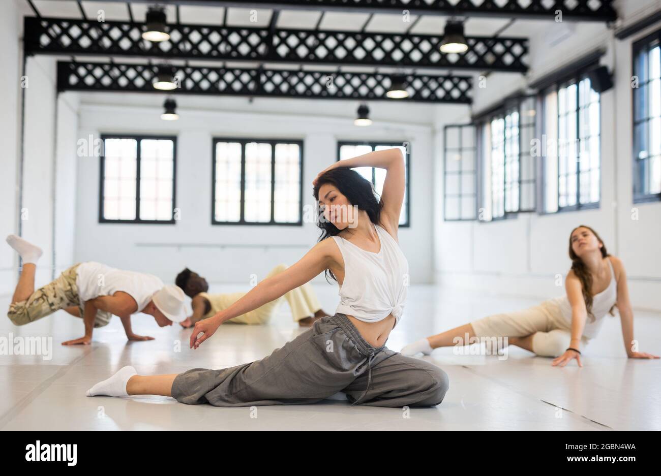Group of peoplt enjoying dance class Stock Photo - Alamy