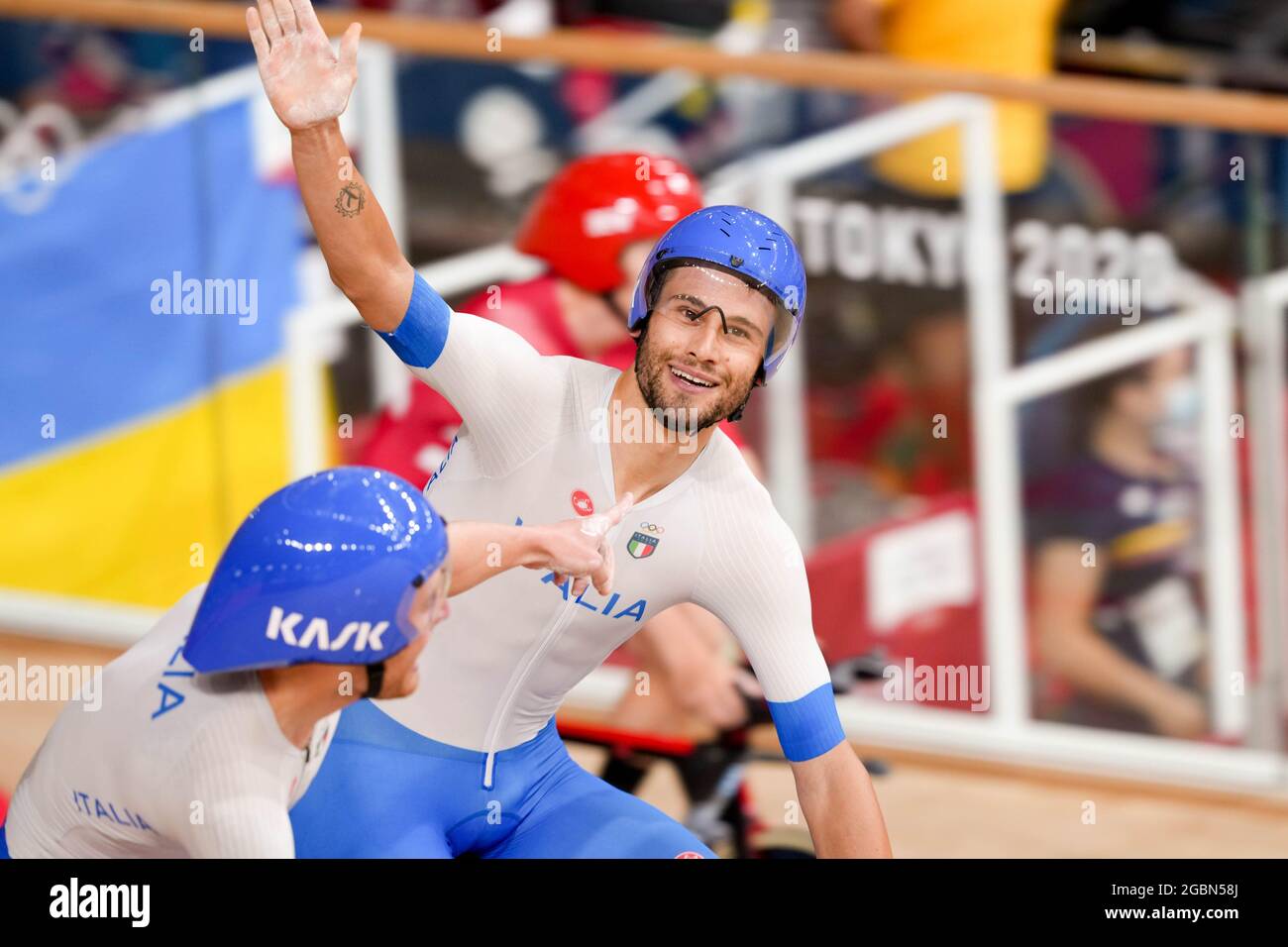 Shizuoka, Japan. 4th Aug, 2021. Francesco Lamon (ITA), Jonathan Milan ...