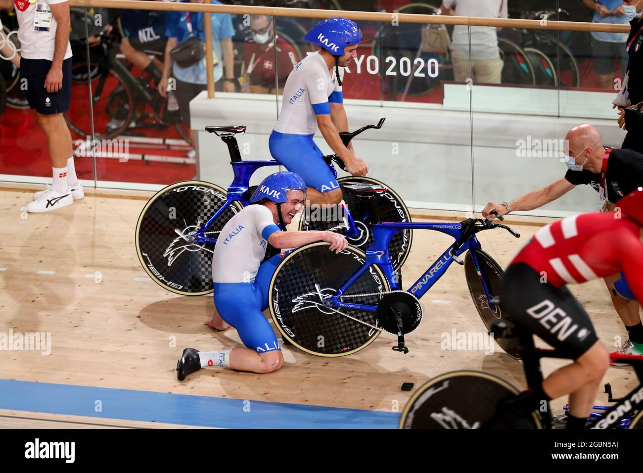 Shizuoka, Japan. 4th Aug, 2021. Francesco Lamon (ITA), Jonathan Milan ...