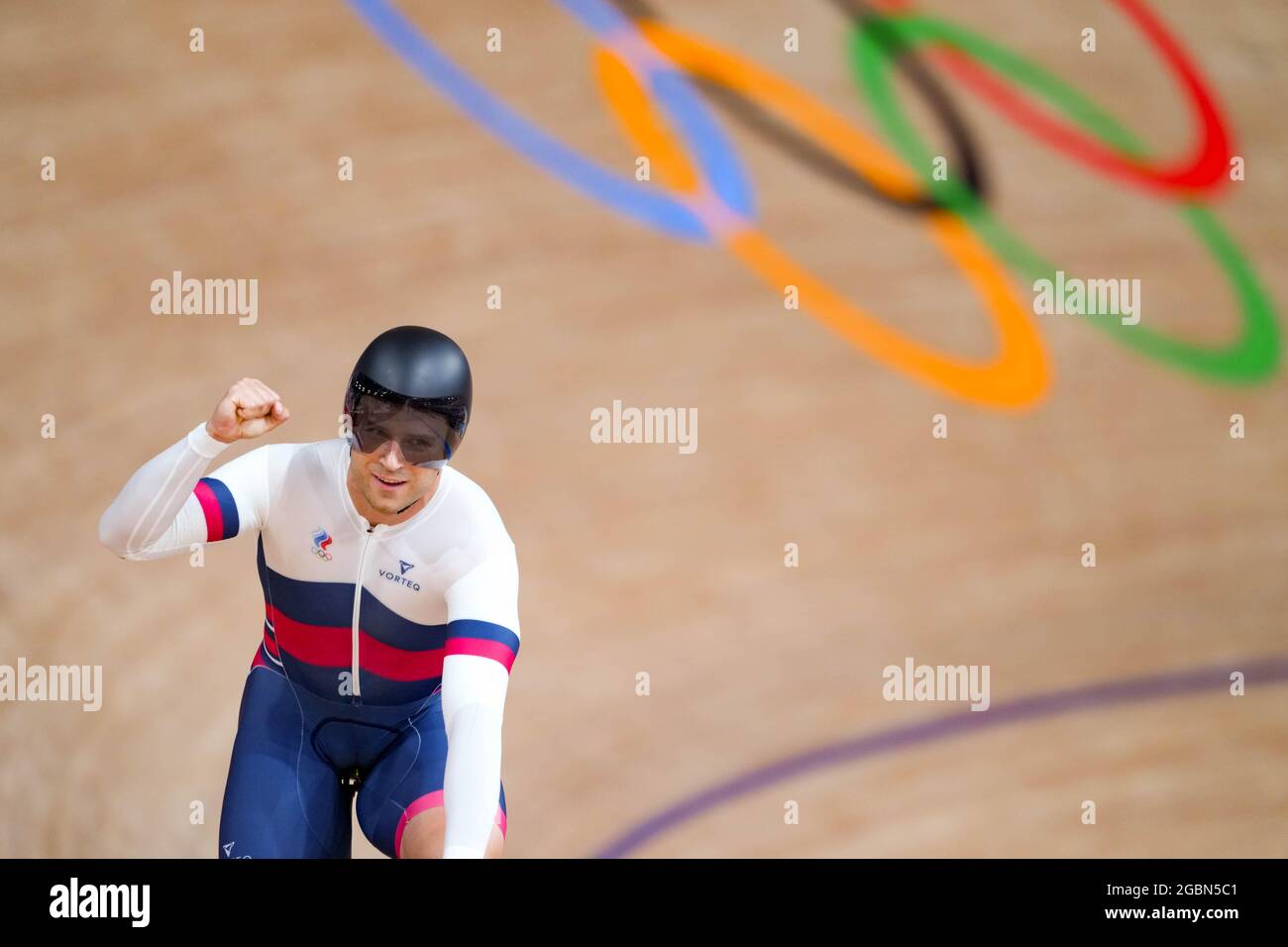 Shizuoka, Japan. 4th Aug, 2021. Denis Dmitriev (ROC) Cycling : Men's ...