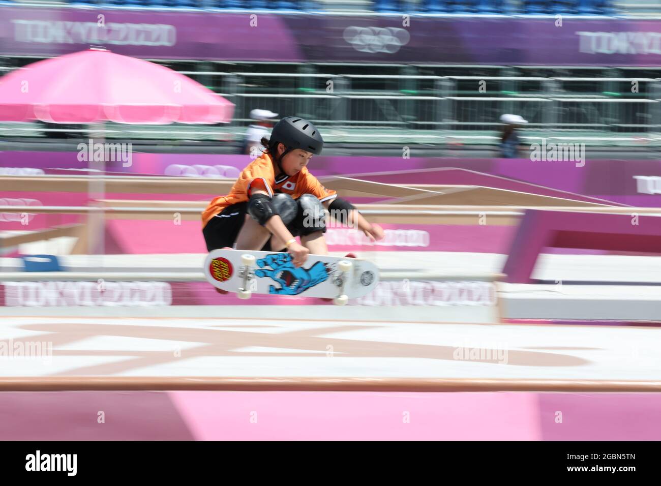 Tokyo, Japan. 4th Aug, 2021. Misugu Okamoto (JPN) Skateboarding : Women ...