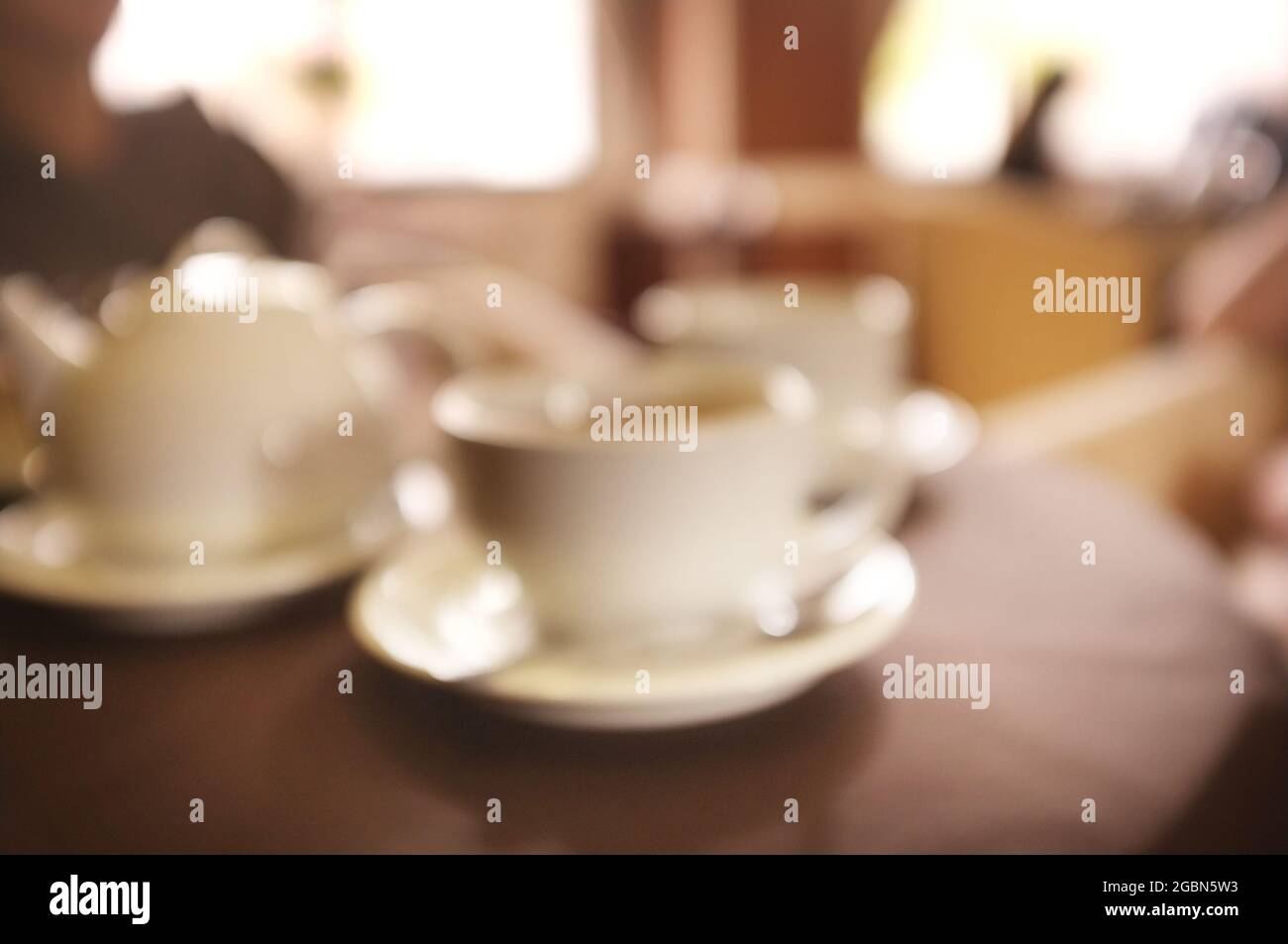 Cups of tea in cafe Stock Photo - Alamy