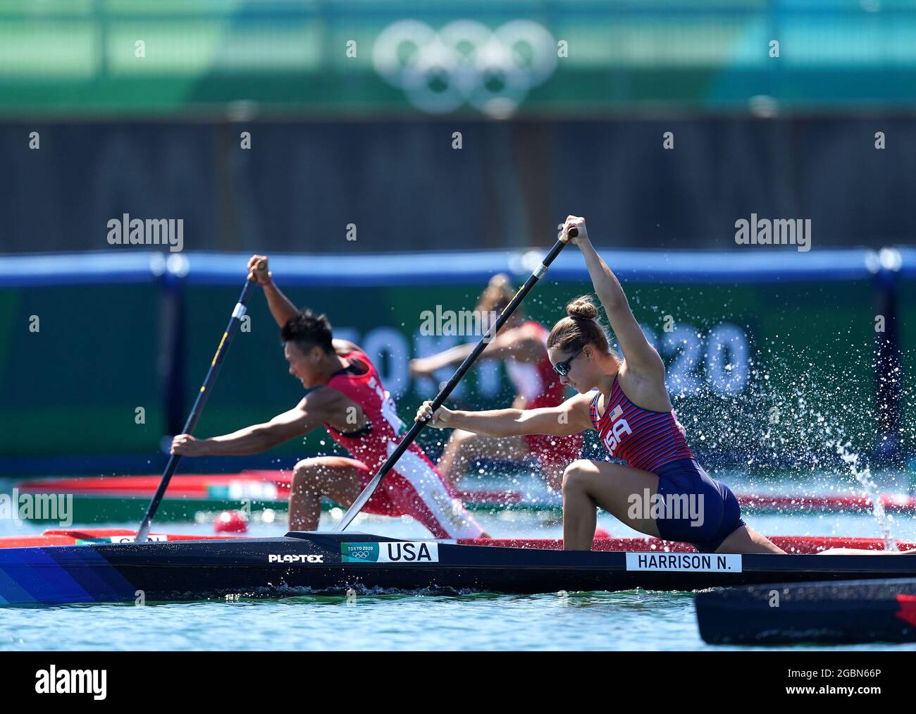 USA's Nevin Harrison during the Canoe Sprint Semi-Final 2 at the Sea ...