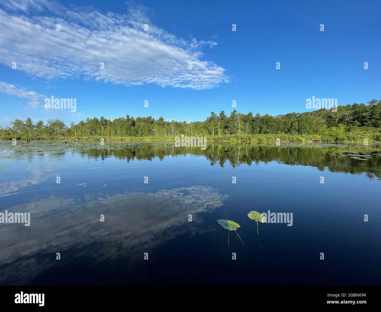 Calm Lake Water Reflection Stock Photo - Alamy
