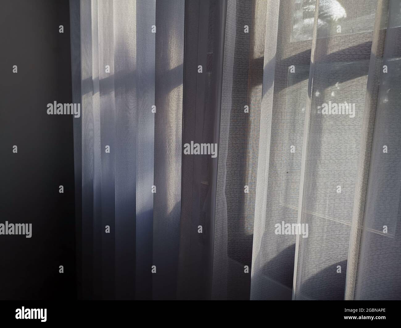 The lighting through the window. Morning sun lighting the room, shadow ...