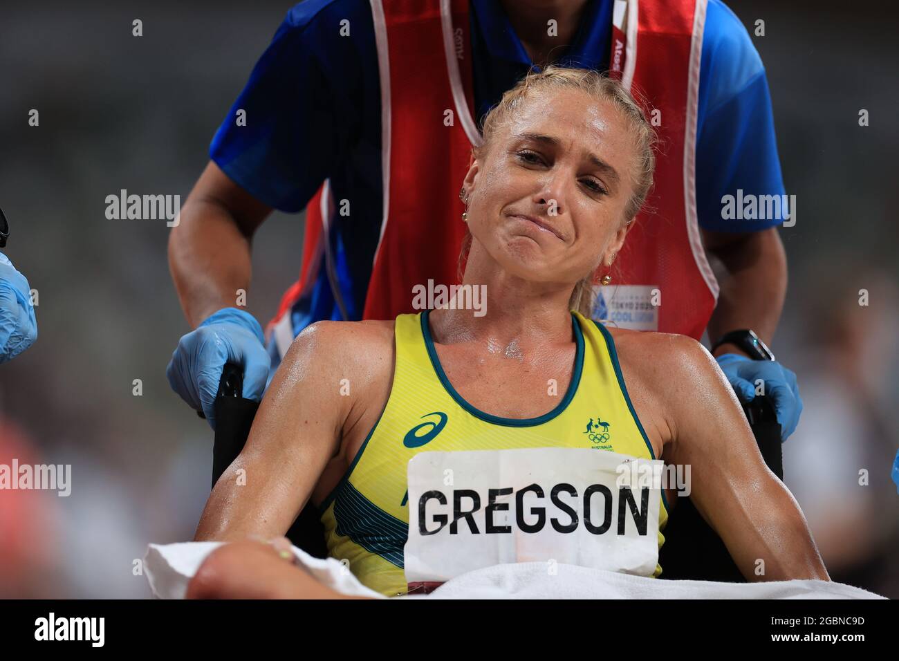 Tokyo, Japan. 4th Aug, 2021. GREGSON Genevieve (AUS) is wheeled of the ...