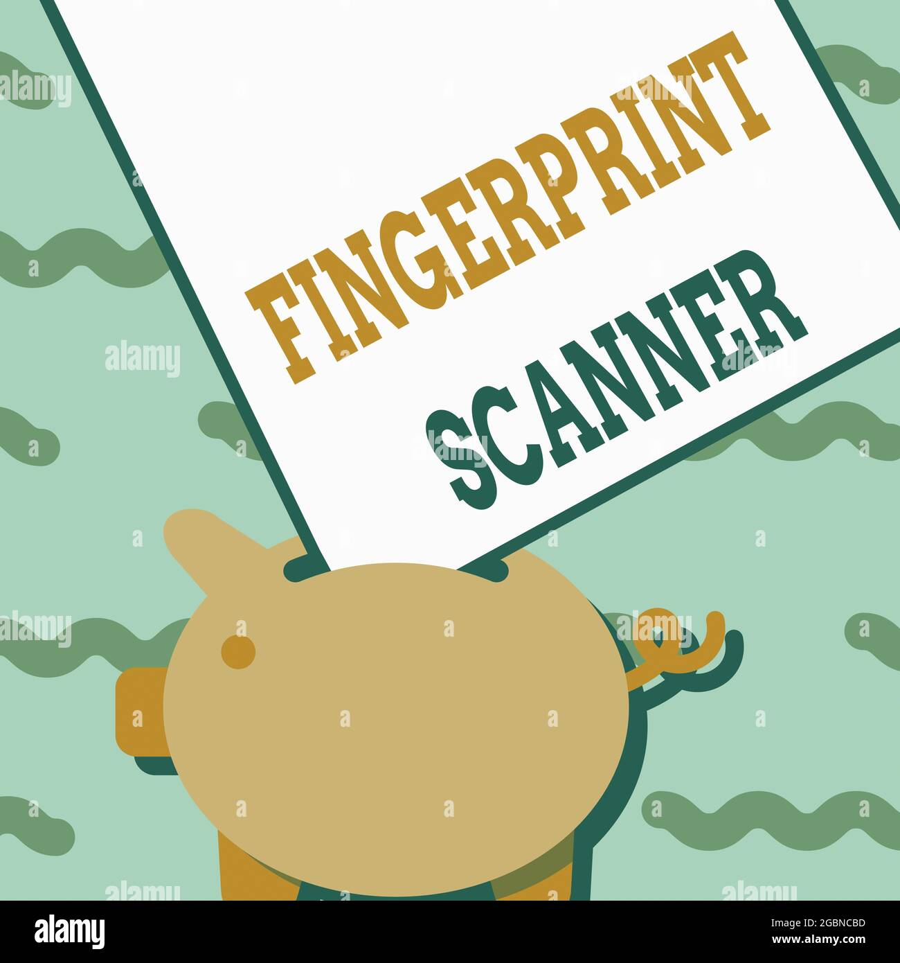 Sign displaying Fingerprint Scanner. Word Written on Use fingerprint ...