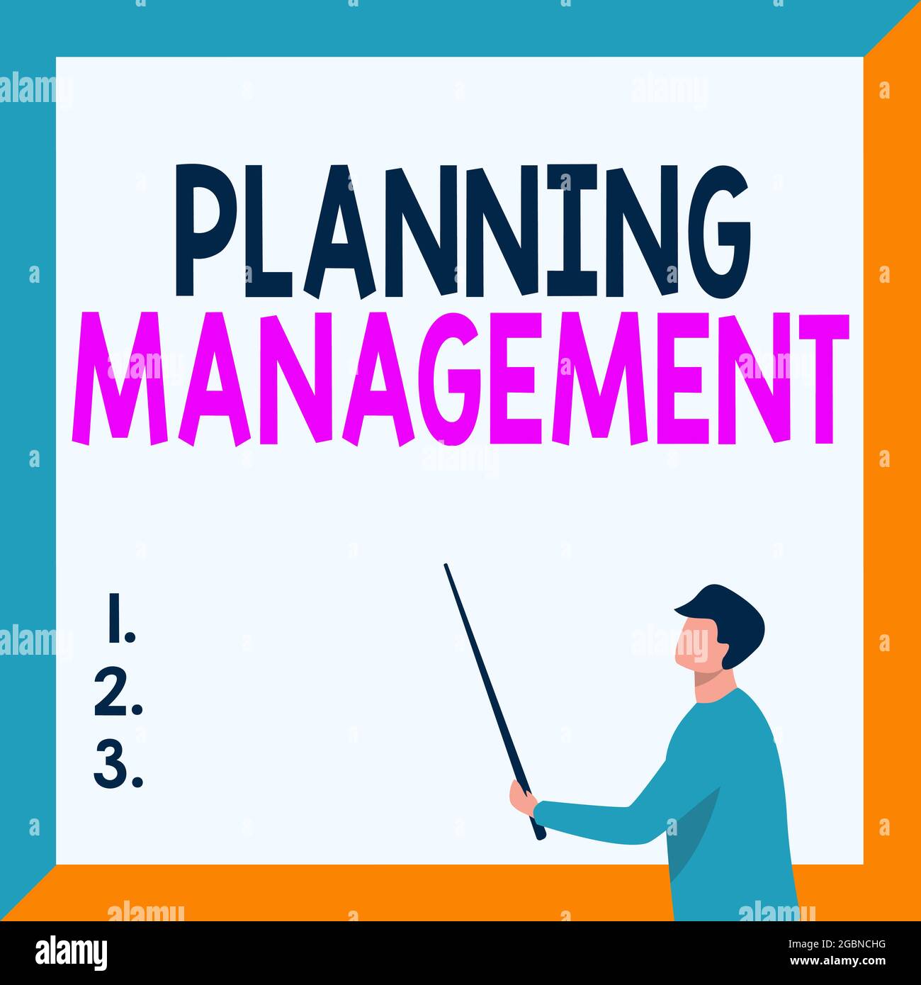 Hand writing sign Planning Management. Word for act or process of ...