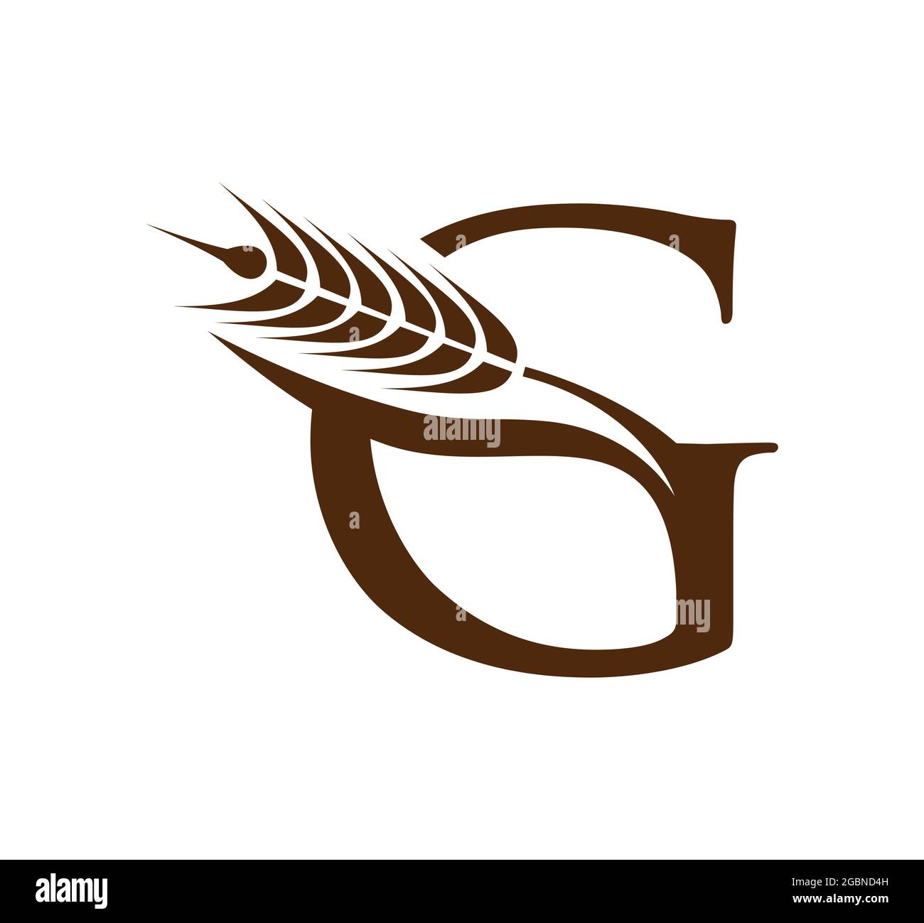 A MOnogram Letter G for Wheat Grain Initial Logo Stock Vector Image ...