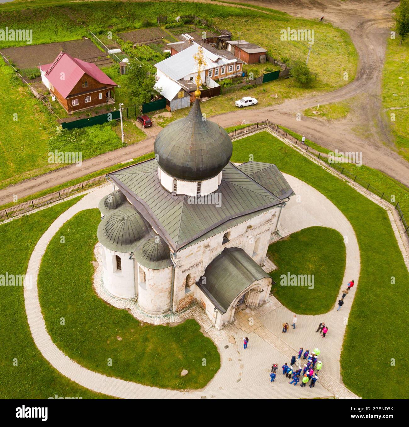 Aerial view of St. George Cathedral cathedral in St. George Stock Photo ...