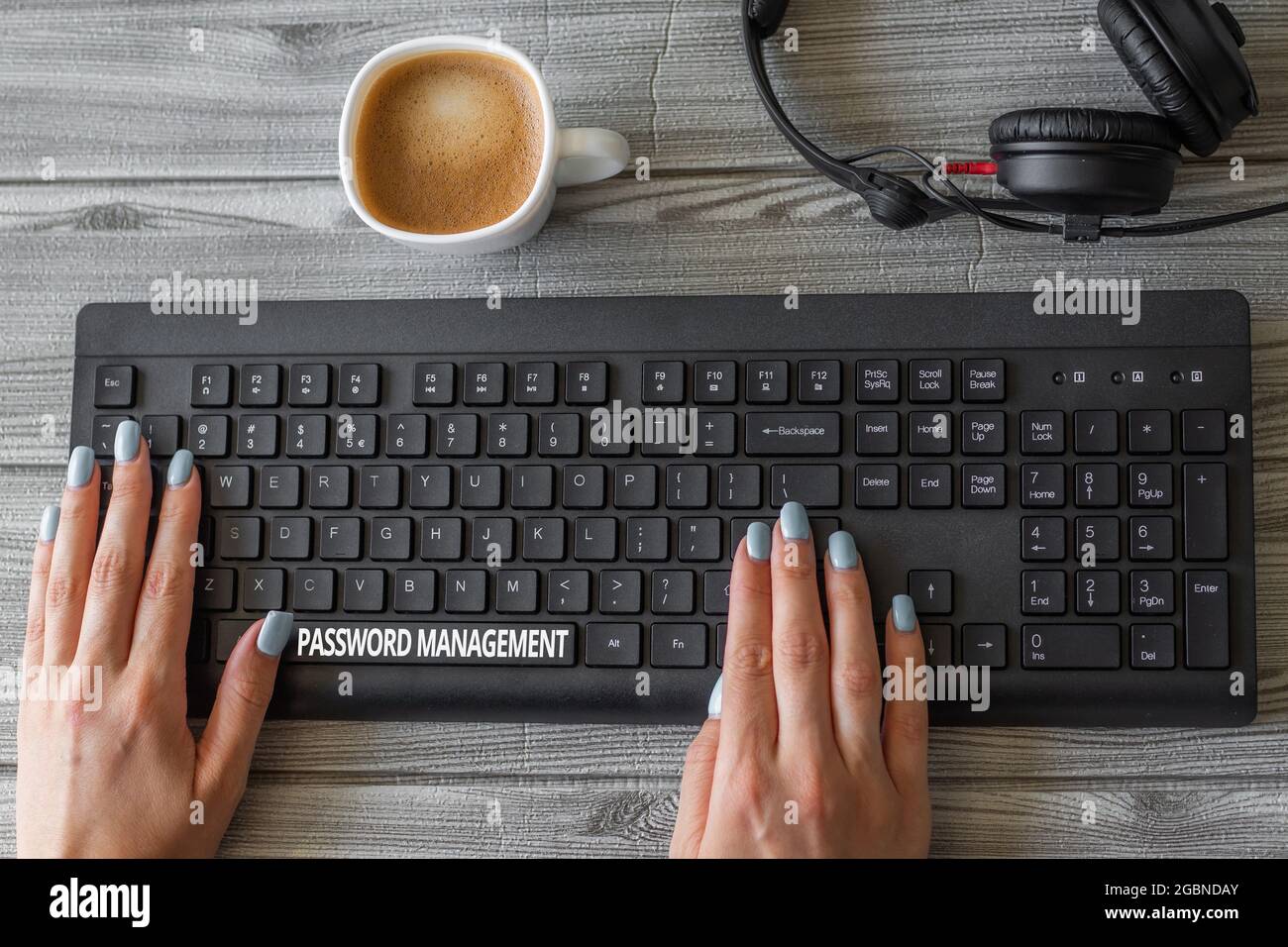 Conceptual caption Password Management. Concept meaning software used ...