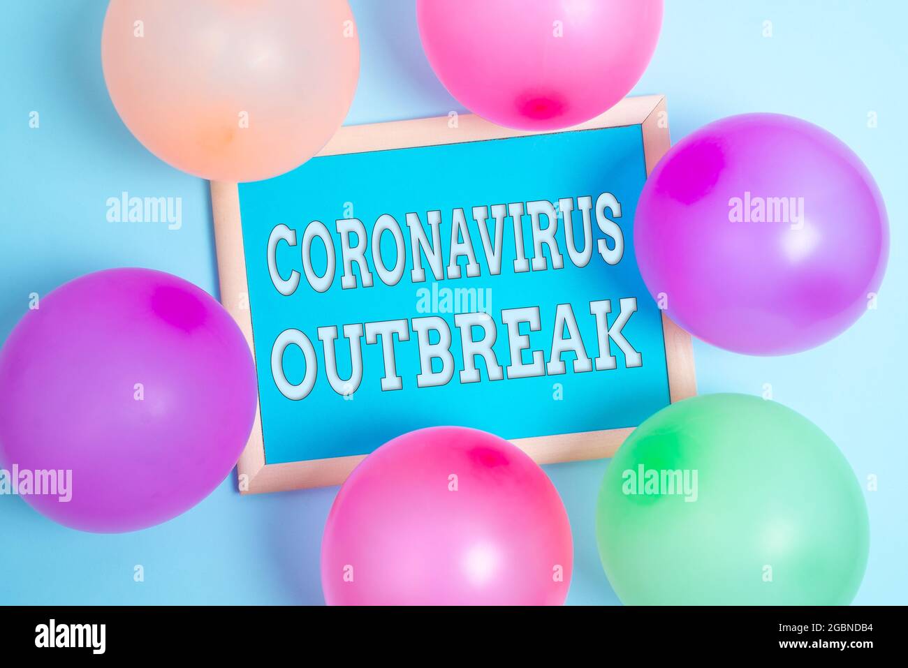 Text caption presenting Coronavirus Outbreak. Business concept ...