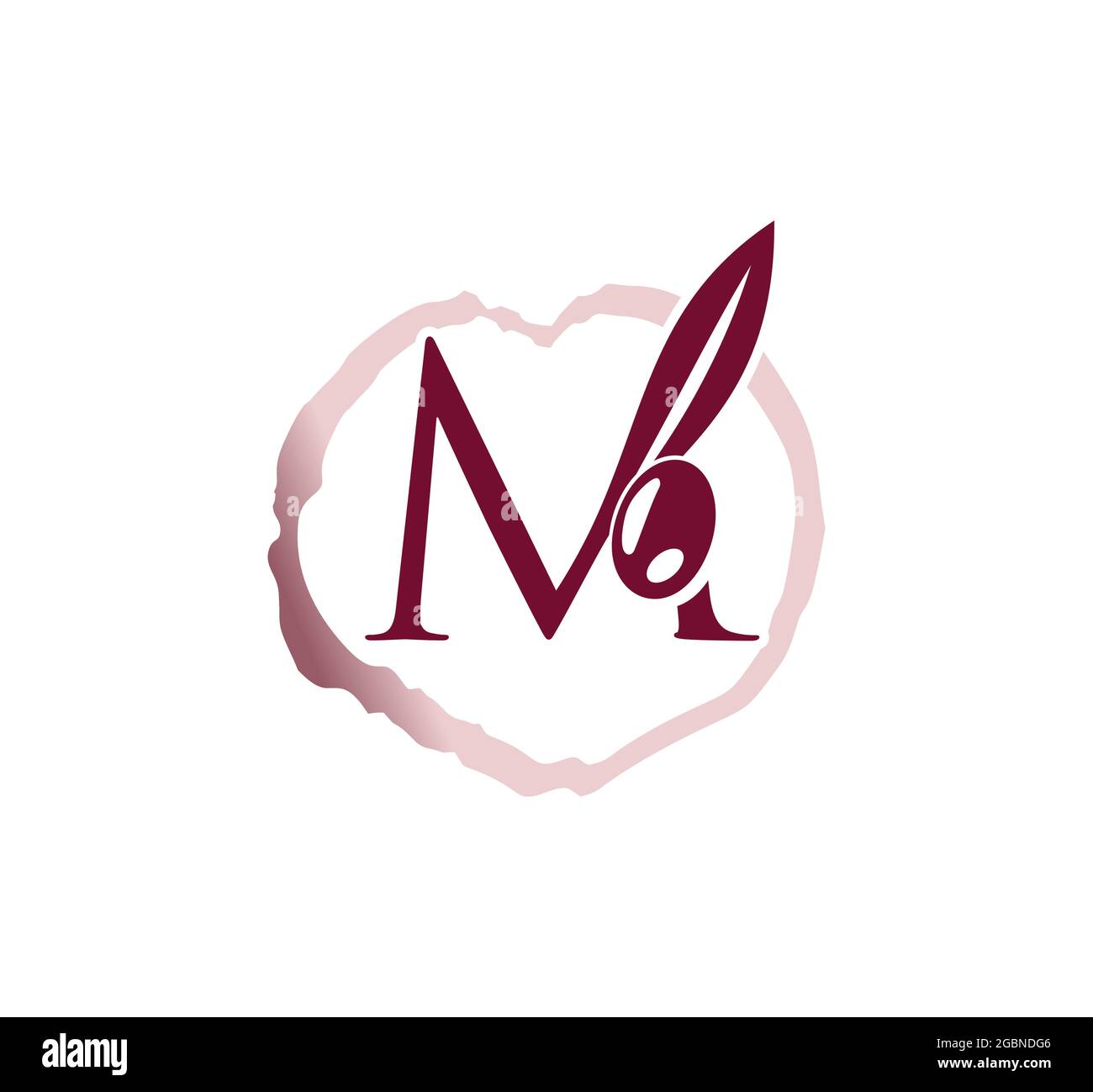 A vector Illustration of grape vine initial letter M Stock Vector Image ...