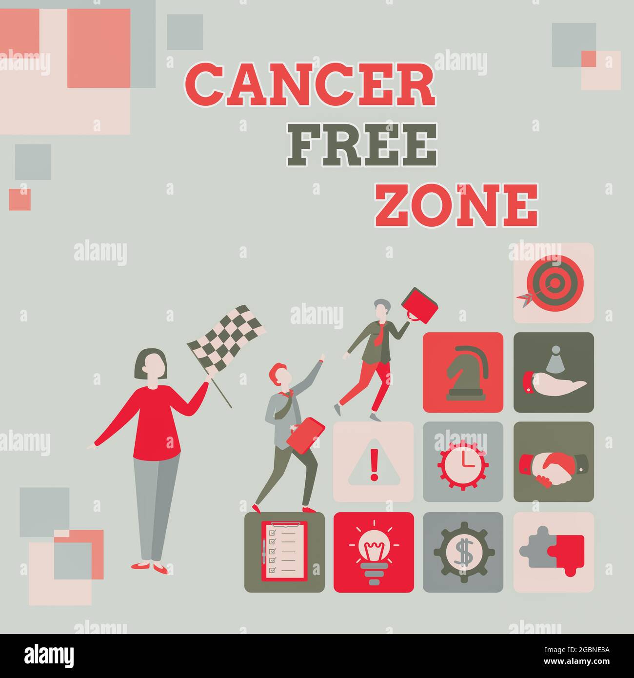 Text showing inspiration Cancer Free Zone. Concept meaning supporting ...