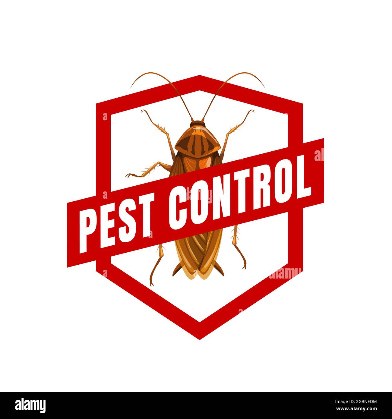 Cockroach pest control vector sign icon. Cockroach or roach pest insect ...