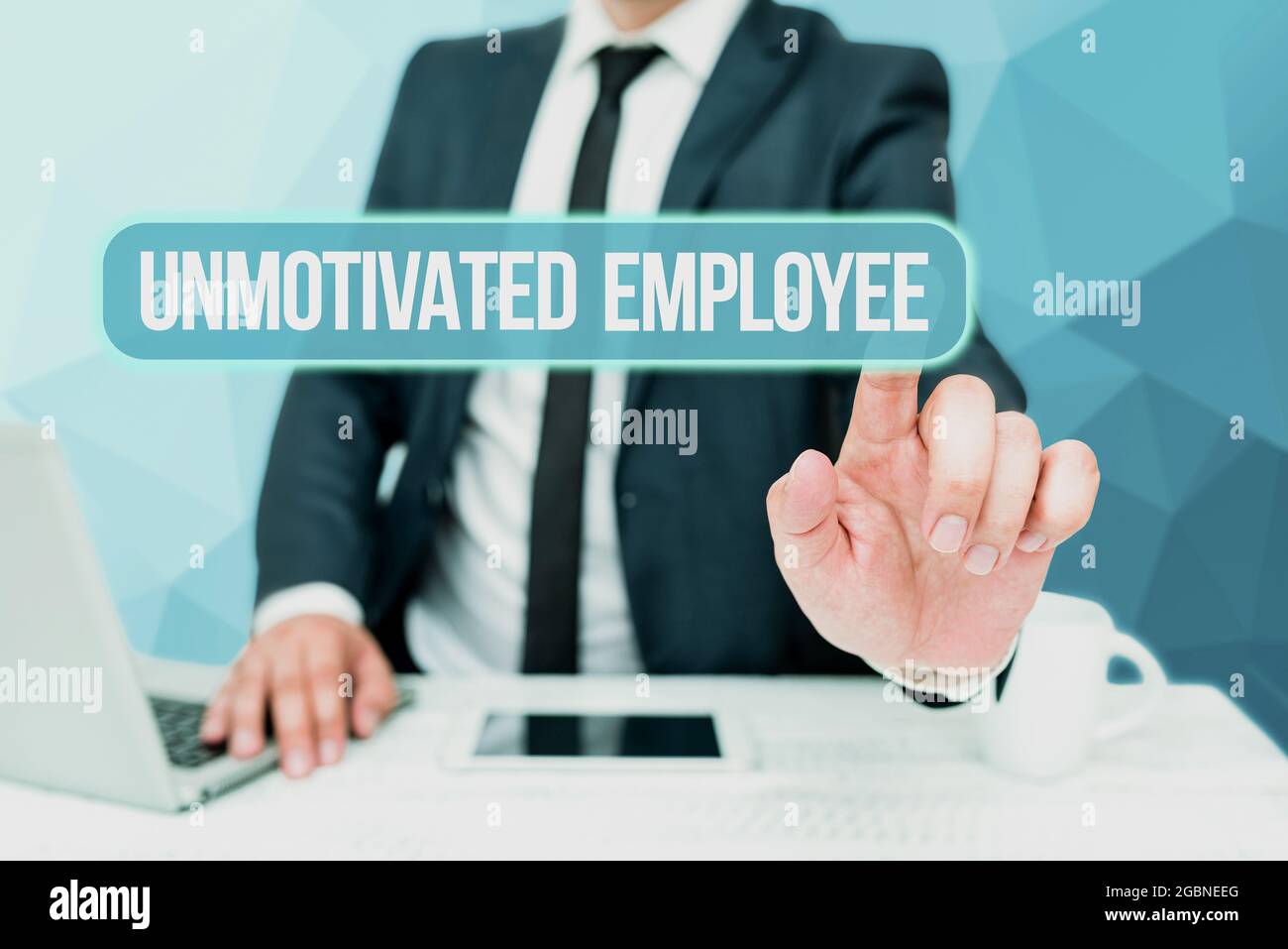 Text showing inspiration Unmotivated Employee. Business approach very ...